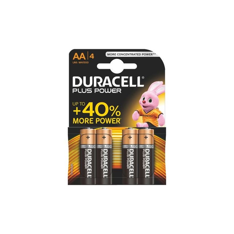 Pilhas Duracell Plus Power LR06 AA Pilhas Duracell AA, AAA, C, D, 9V,...